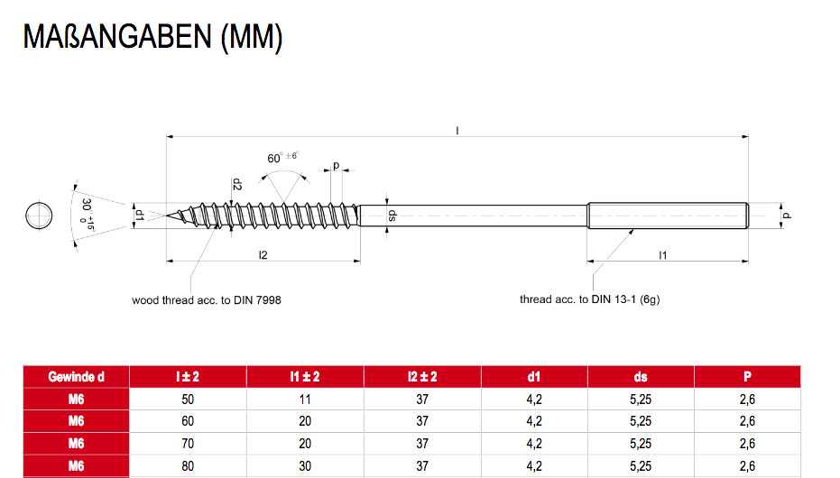 1 - 100 x Edelstahl Stockschraube M6 M8 M10 x 50 - 200 mm ...